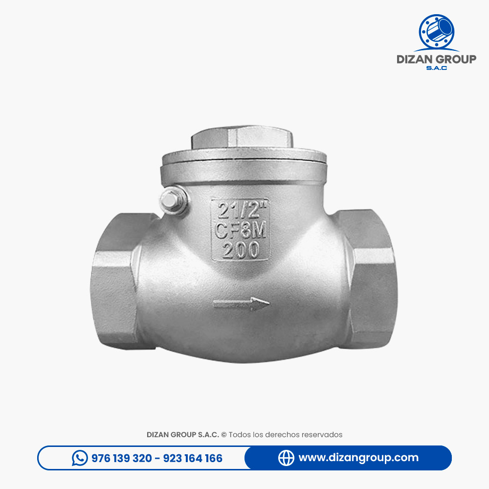 Válvula check horizontal inoxidable 304 Rosca NPT | Dizan Group